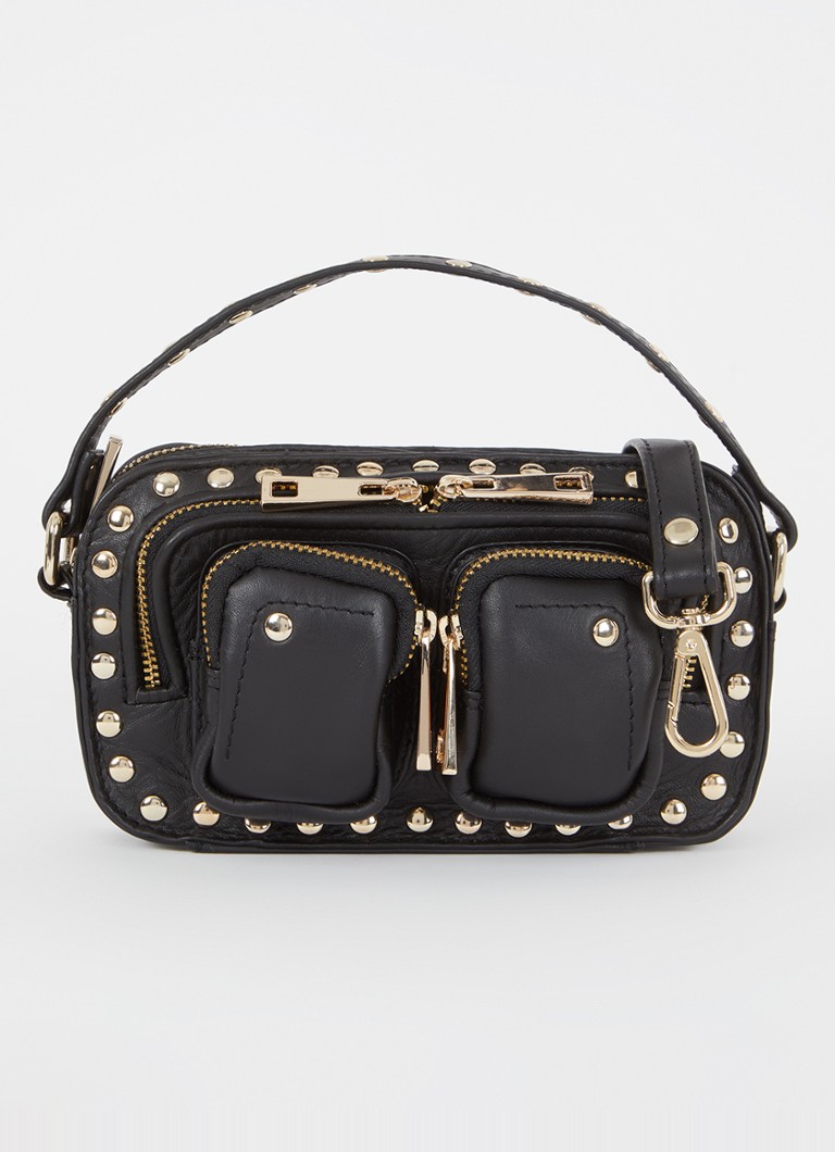 Núnoo Helena Pure Disco handtas van leer met studs • Zwart • de Bijenkorf
