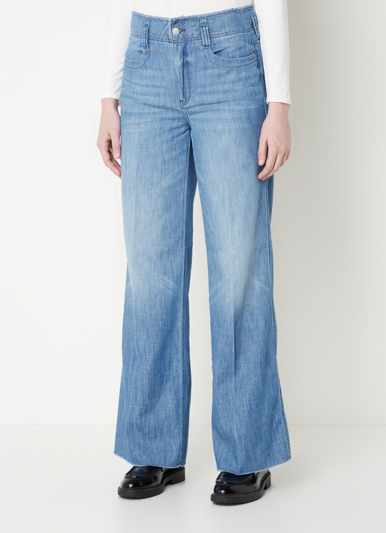 NYDJ Everly high waist wide fit jeans van chambray • Indigo • de Bijenkorf