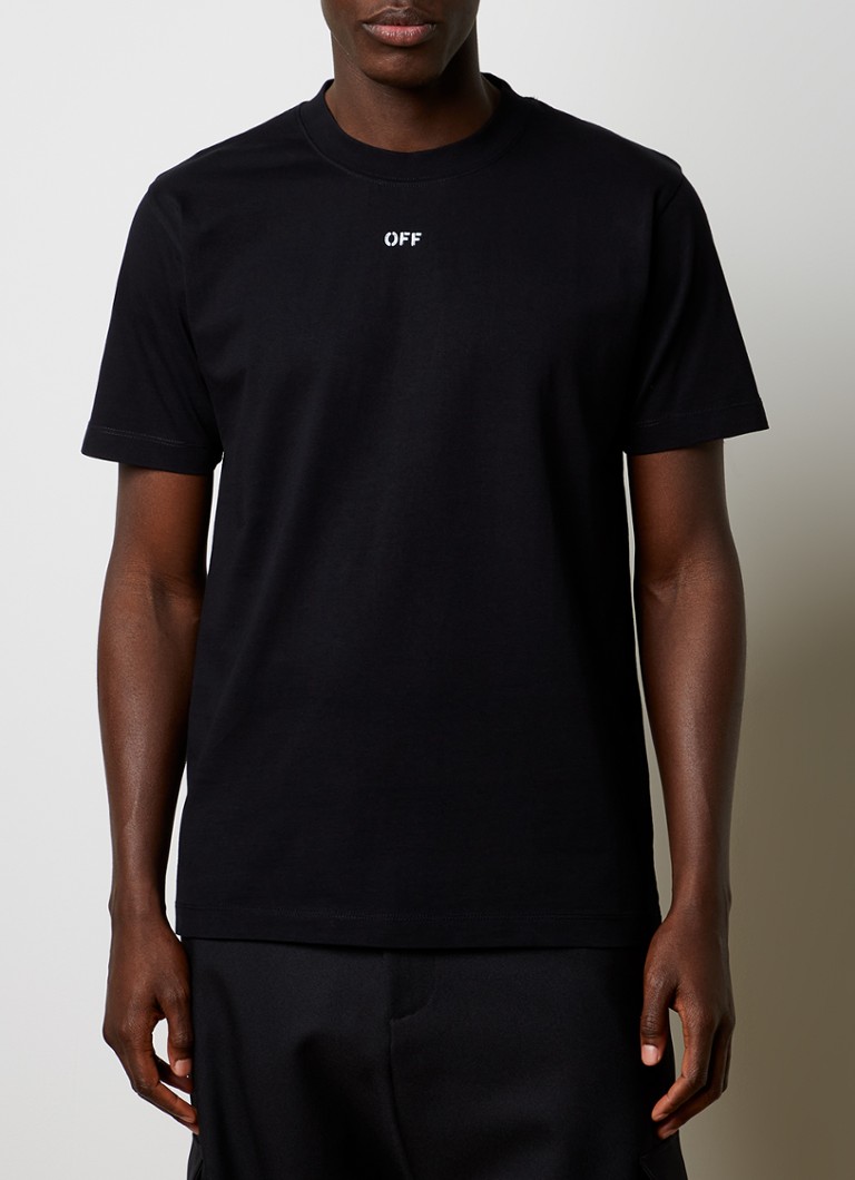 Off-White Off Stamp T-shirt met logo • Zwart • de Bijenkorf