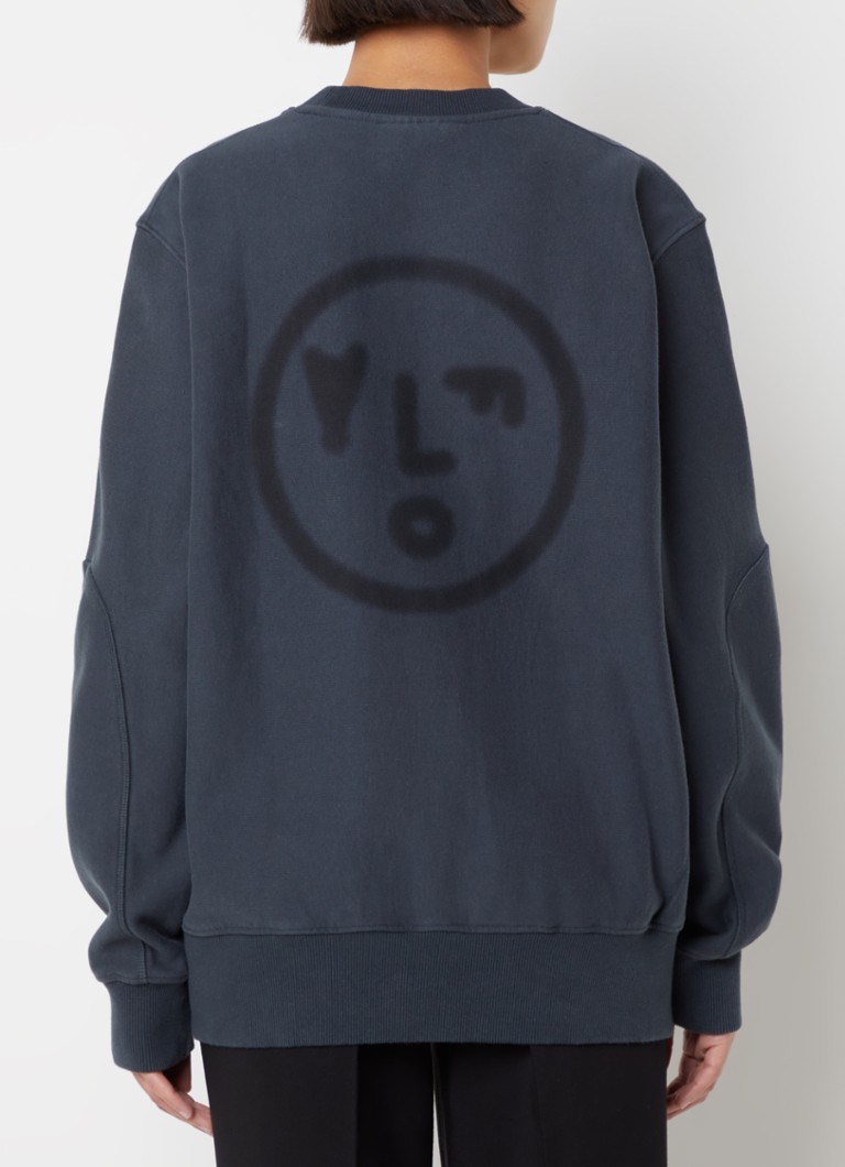 OLAF Oversized sweater met logo- en backprint • Antraciet • de Bijenkorf