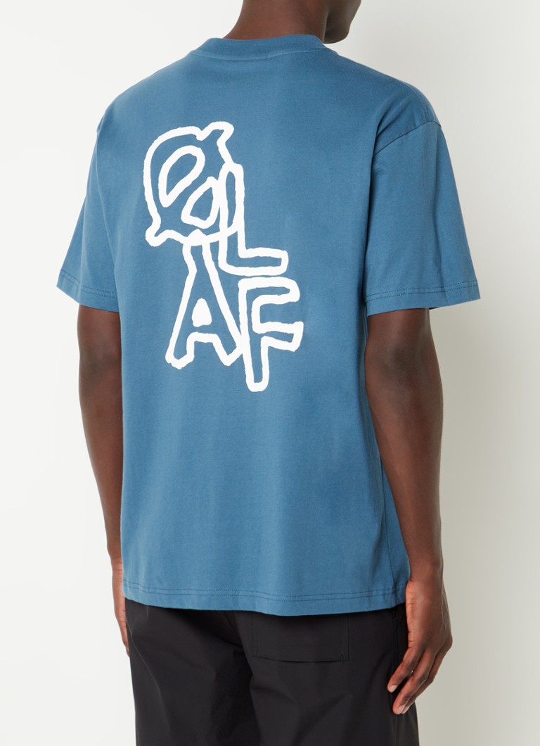 OLAF T-shirt met logo- en backprint • Blauwgrijs • de Bijenkorf