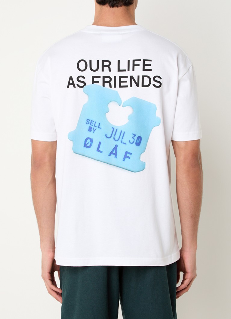OLAF T-shirt met logo- en backprint • Wit • de Bijenkorf