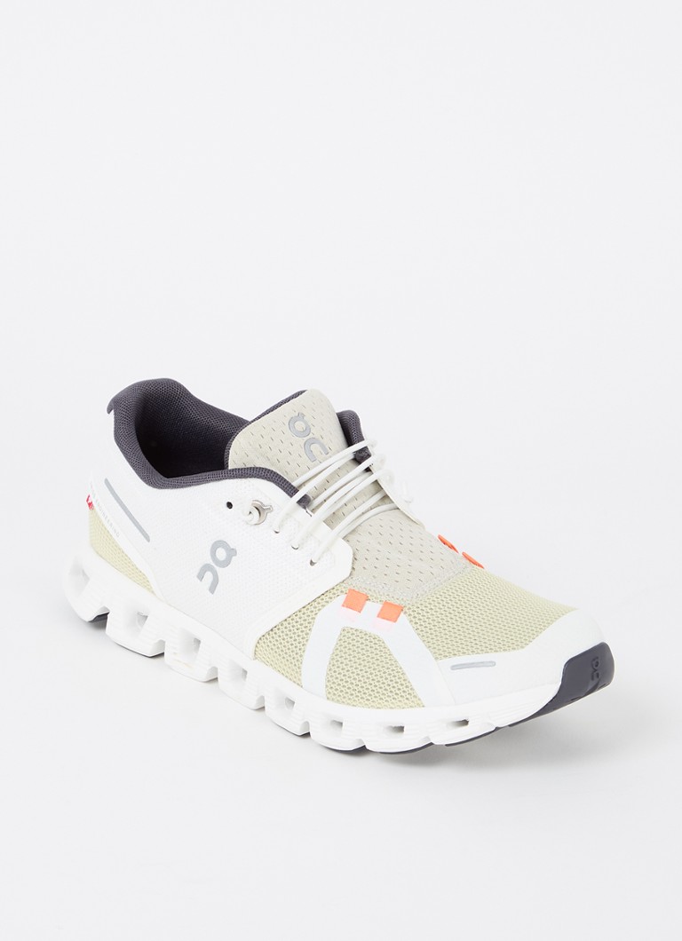 On Cloud 5 Push sneaker met mesh details • Lichtgeel • de Bijenkorf
