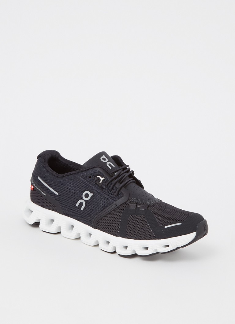On Cloud 5 sneaker met mesh details • Zwart • de Bijenkorf