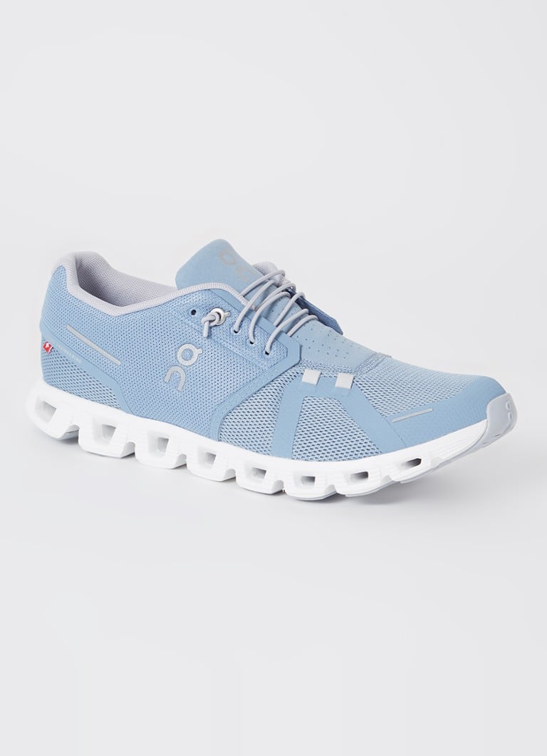 On Cloud 5 sneaker met mesh details • Lichtblauw • de Bijenkorf