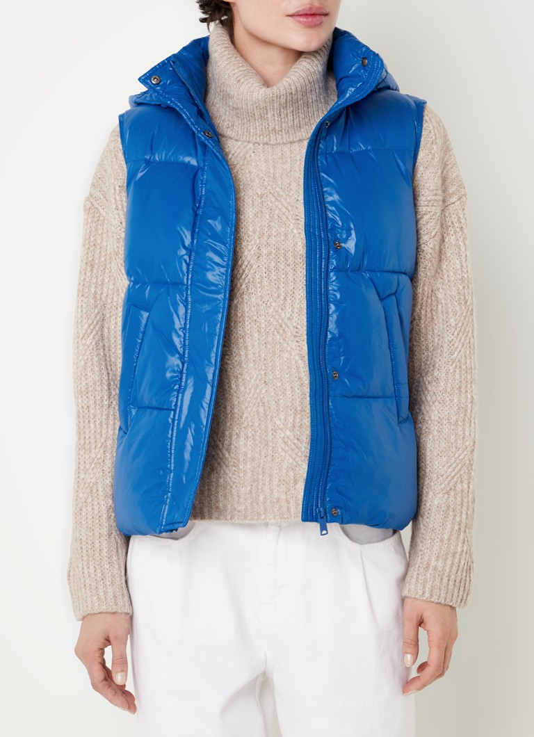 OPUS Wisela Intensity gewatteerde bodywarmer met capuchon • Blauw • de ...