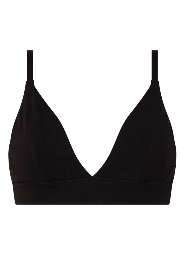 Organic Basics Bralette van biologisch katoen • Zwart • de Bijenkorf