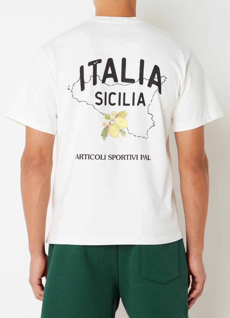 PAL Sporting Goods Lemon Souvenir T-shirt met logo- en backprint • Wit ...