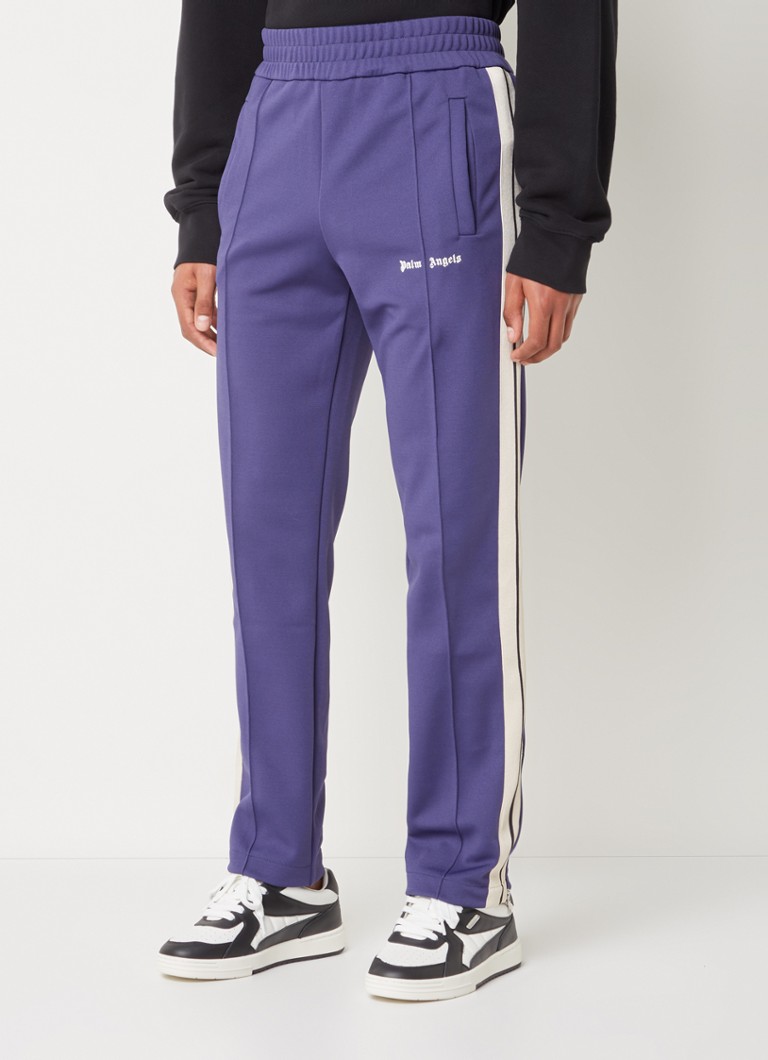 Palm Angels New Classic tapered fit trackpants met logoprint • Blauw ...