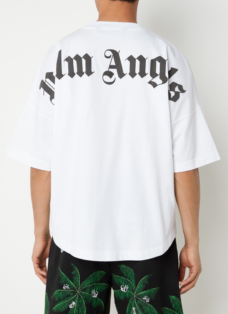Palm Angels T-shirt met logoprint • Wit • de Bijenkorf