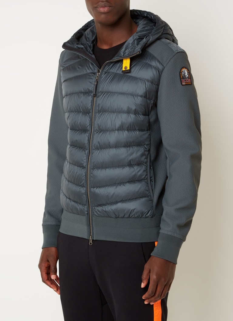 Parajumpers Buck gewatteerde jas met structuur en capuchon • Groen • de Bijenkorf