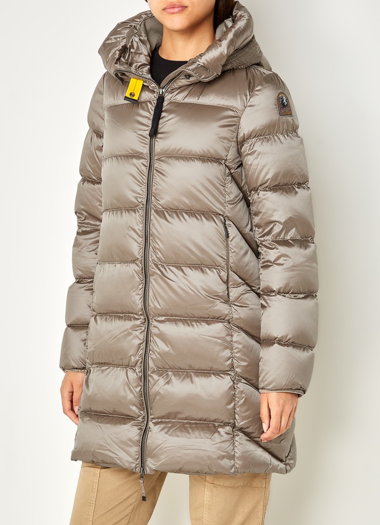 Parajumpers Marion puffer jas met met donsvulling en capuchon • Zand ...