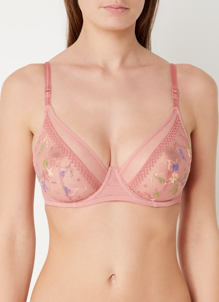Passionata Suzy string van mesh met borduring • Oudroze • de Bijenkorf