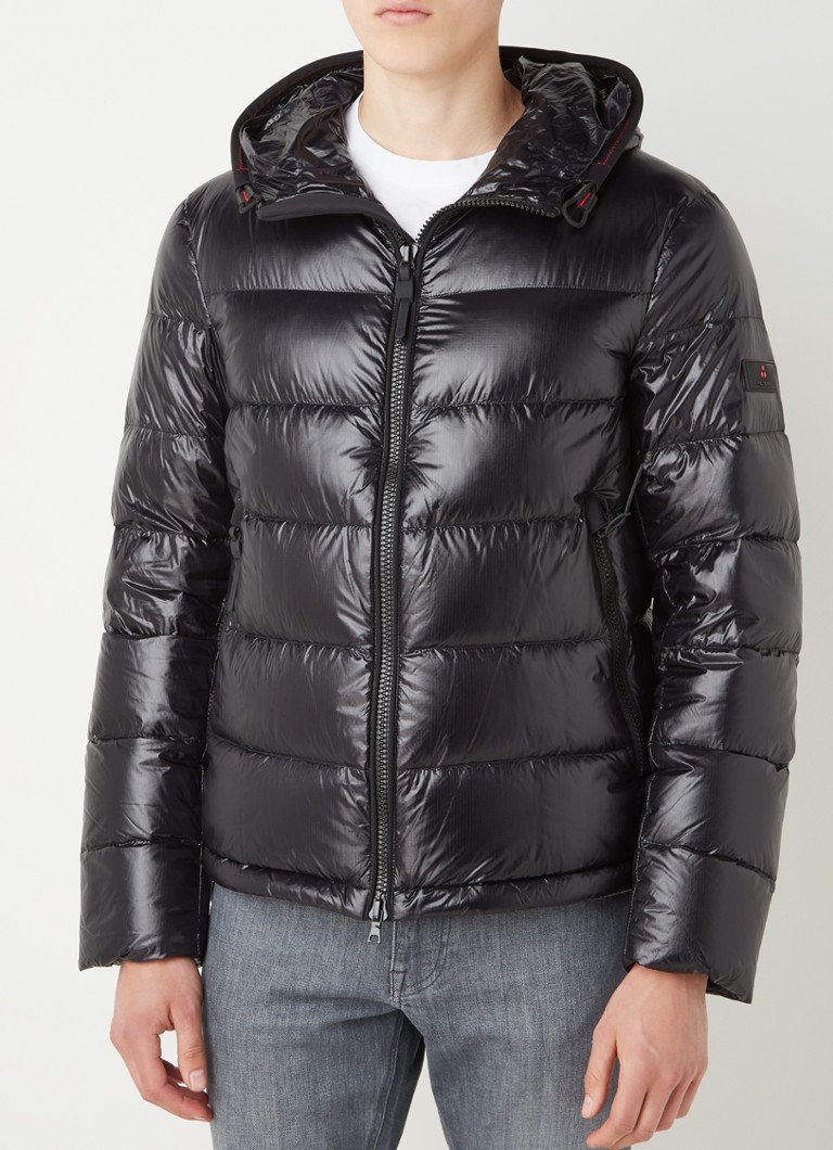 Peuterey Honova puffer jas met capuchon en donsvulling • Zwart • de ...