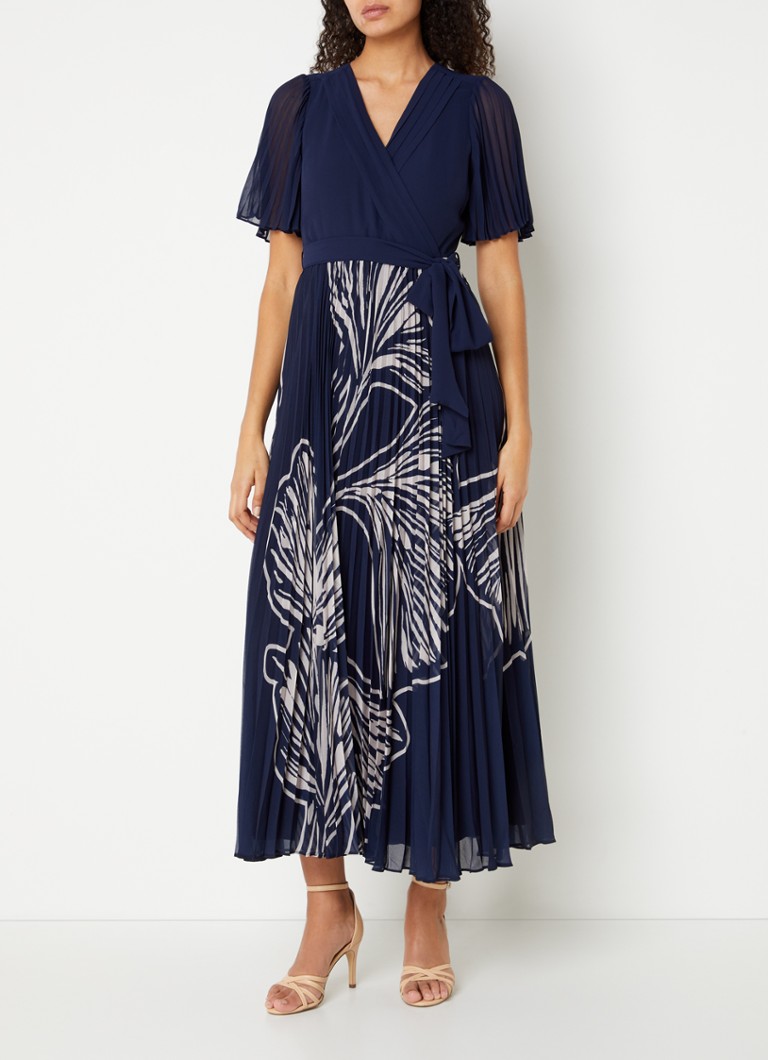 Phase Eight Abigail maxi jurk met print en plissé • Multicolor • de ...