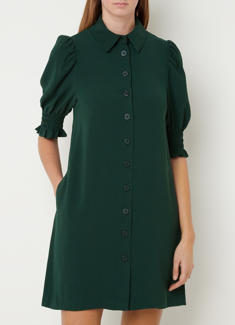 Phase Eight Candice mini blousejurk met pofmouw en steekzakken ...