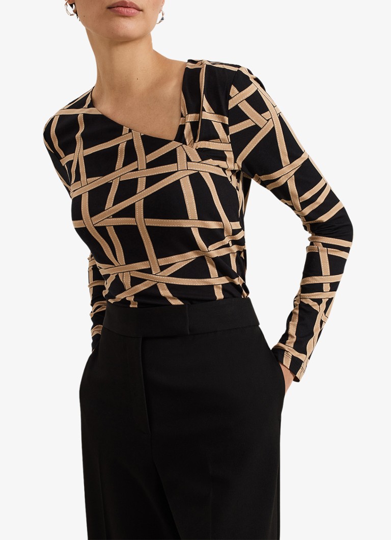 Phase Eight Lilah Asymmetric Top • Zwart • de Bijenkorf