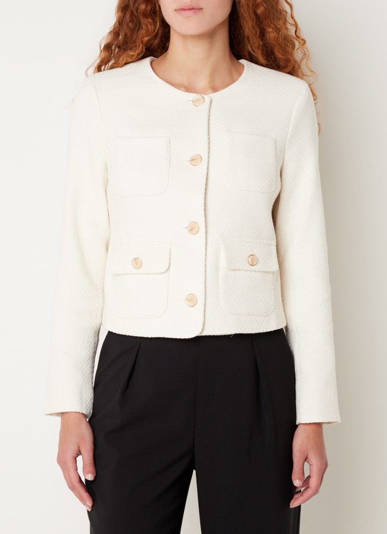 Phase Eight Ripley jack met tweed-look • Creme • de Bijenkorf