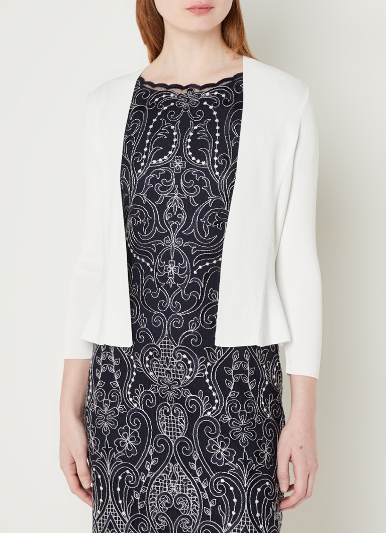 Phase Eight Salma fijngebreid openvallend vest • Ivoor • de Bijenkorf