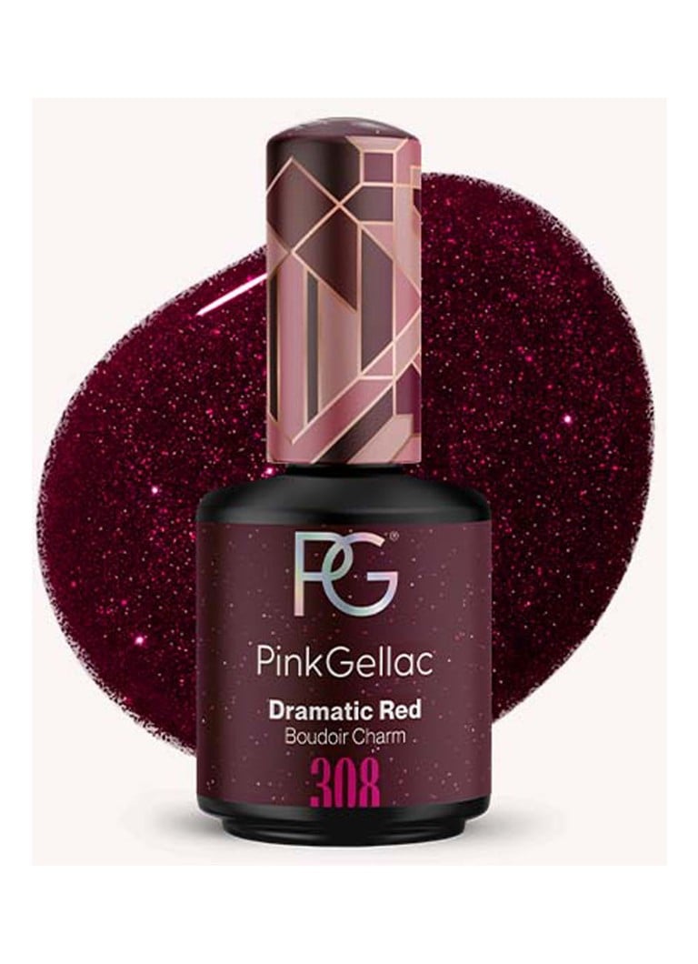 Pink Gellac 308 Dramatic Red Gel Nagellak • 308 Dramatic Red • De