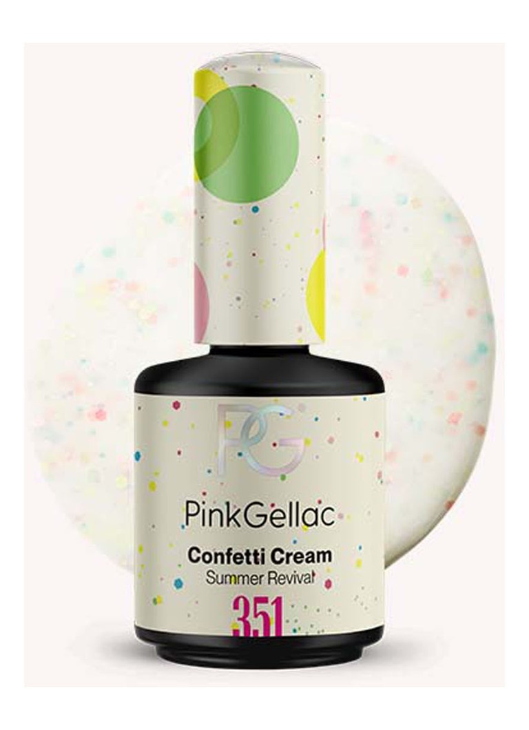 Pink Gellac 351 Confetti Cream Gel Nagellak • 351 Confetti Dream • De