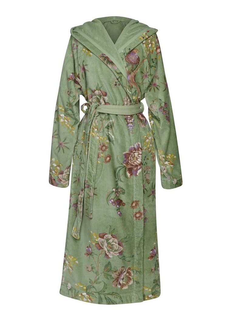 Pip Studio Secret Garden badjas van terry katoen • Groen • de Bijenkorf