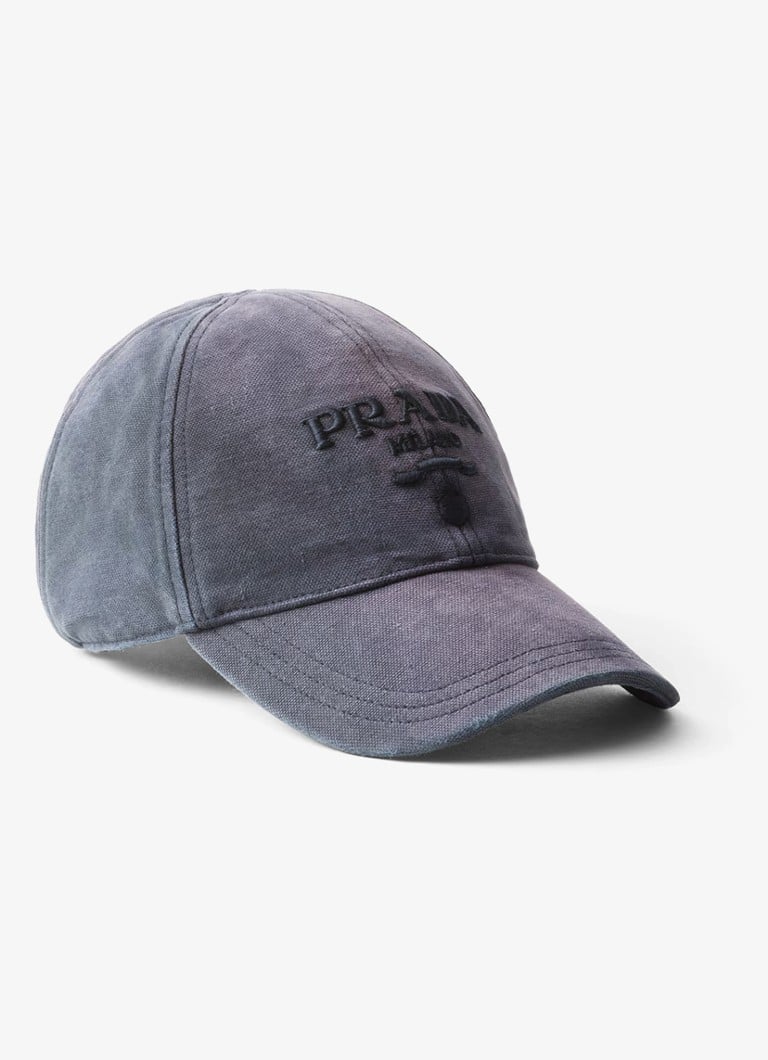 Prada Baseball pet met logo • Donkerblauw • de Bijenkorf