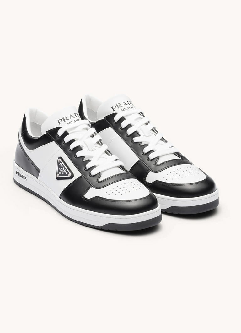 Prada Downtown sneaker van leer • Wit • de Bijenkorf