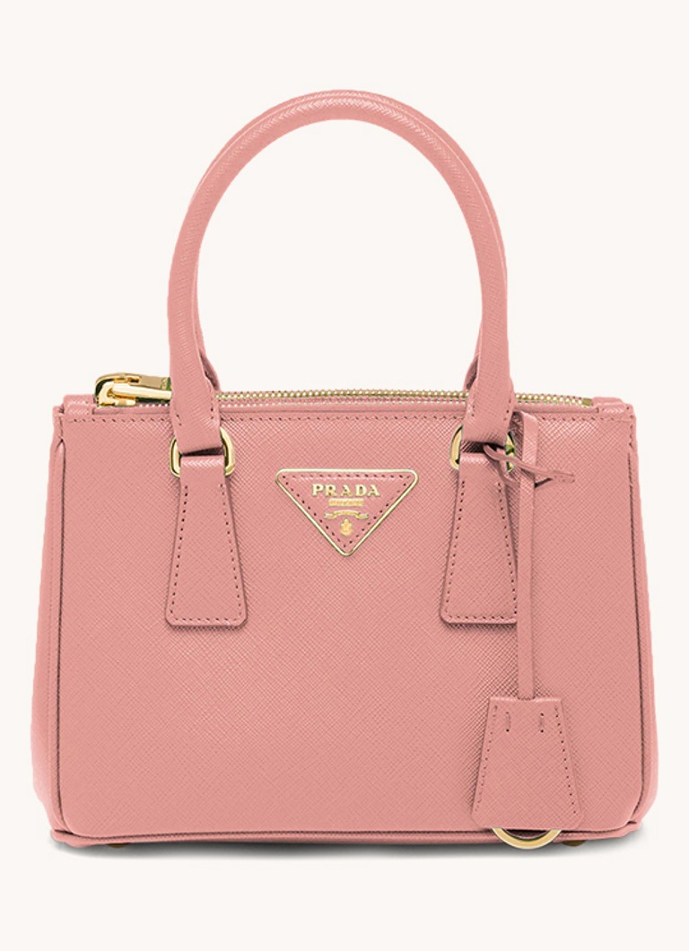 Prada Galleria handtas van leer • Roze • de Bijenkorf