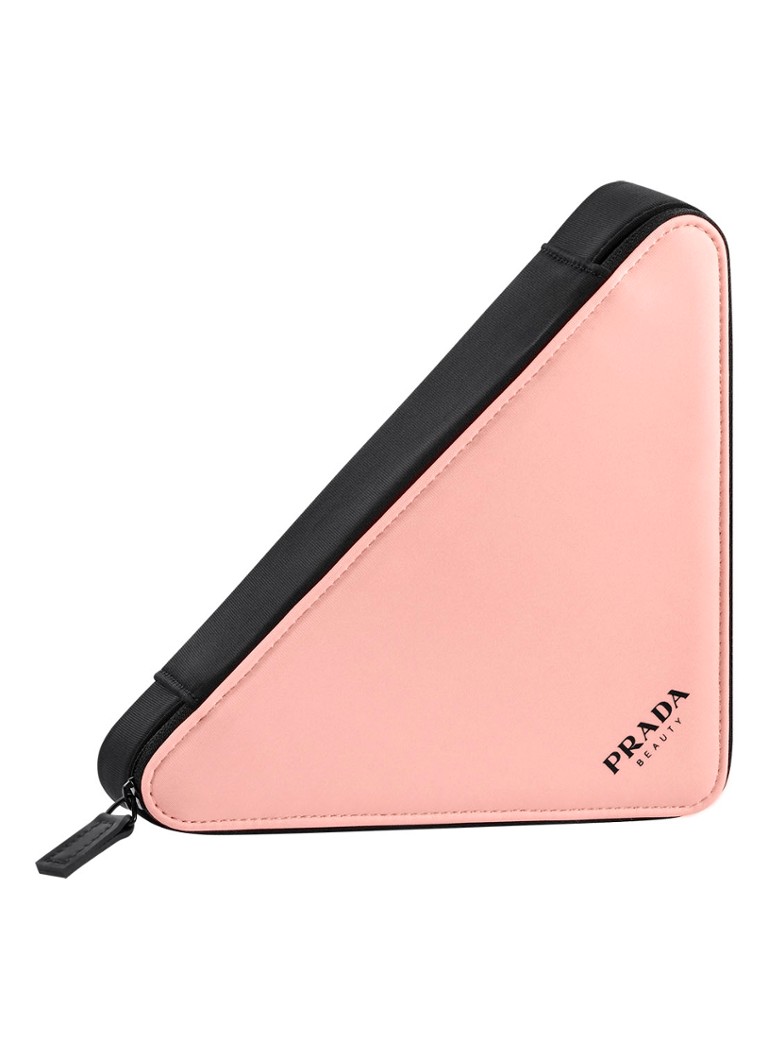Prada Jouw cadeau: Luxe Triangle Beauty Pouch - make-up tas • Roze • de ...