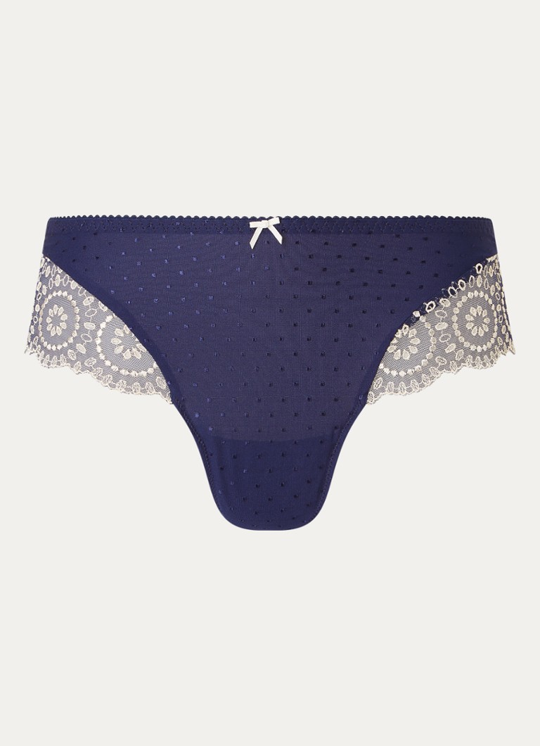 PrimaDonna Osino string met borduring • Blauw • de Bijenkorf