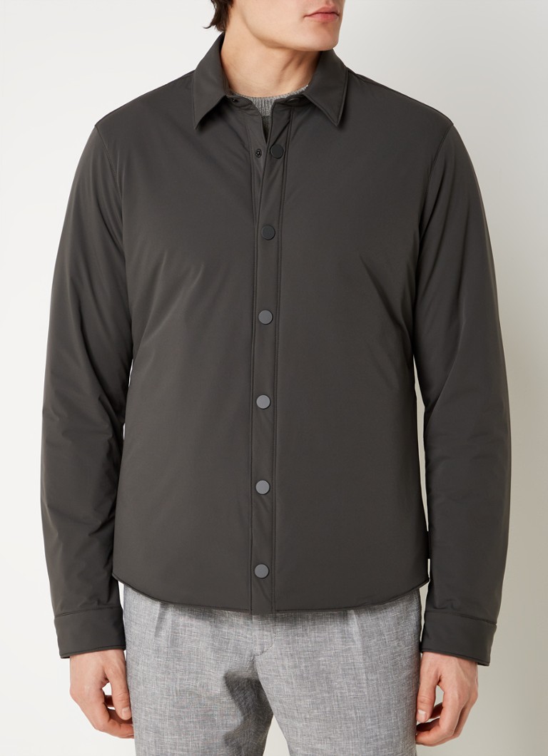 Profuomo Regular fit overshirt met steekzakken • Antraciet • de Bijenkorf