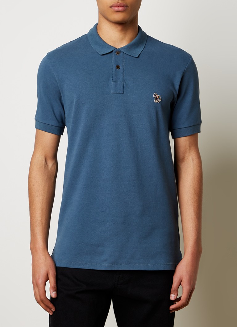 PS Paul Smith Regular fit polo met logoborduring • Petrol • de Bijenkorf