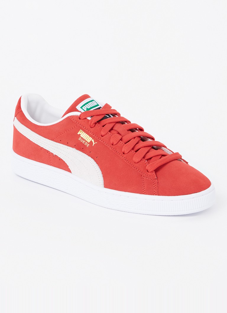 Puma Classic XXI sneaker van suède • Koraal • de Bijenkorf