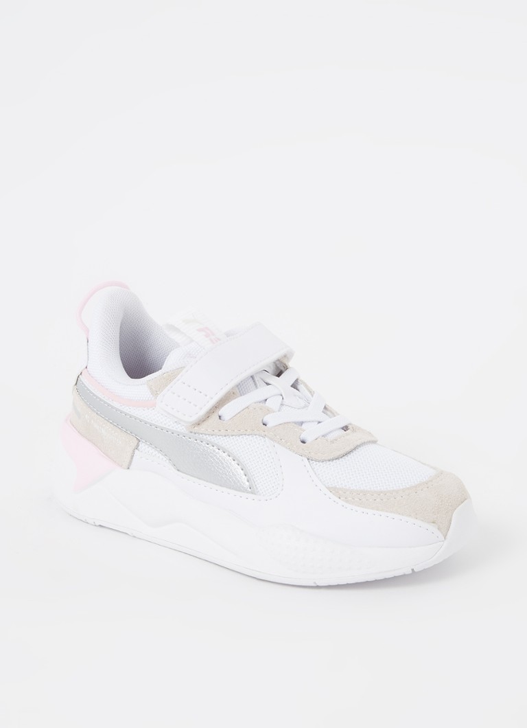 Puma RS-X sneaker met details van nubuck • Zilver • de Bijenkorf