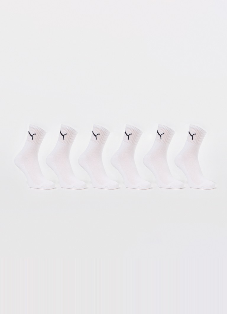 Puma Sportsokken met logo in 6-pack • Wit • de Bijenkorf