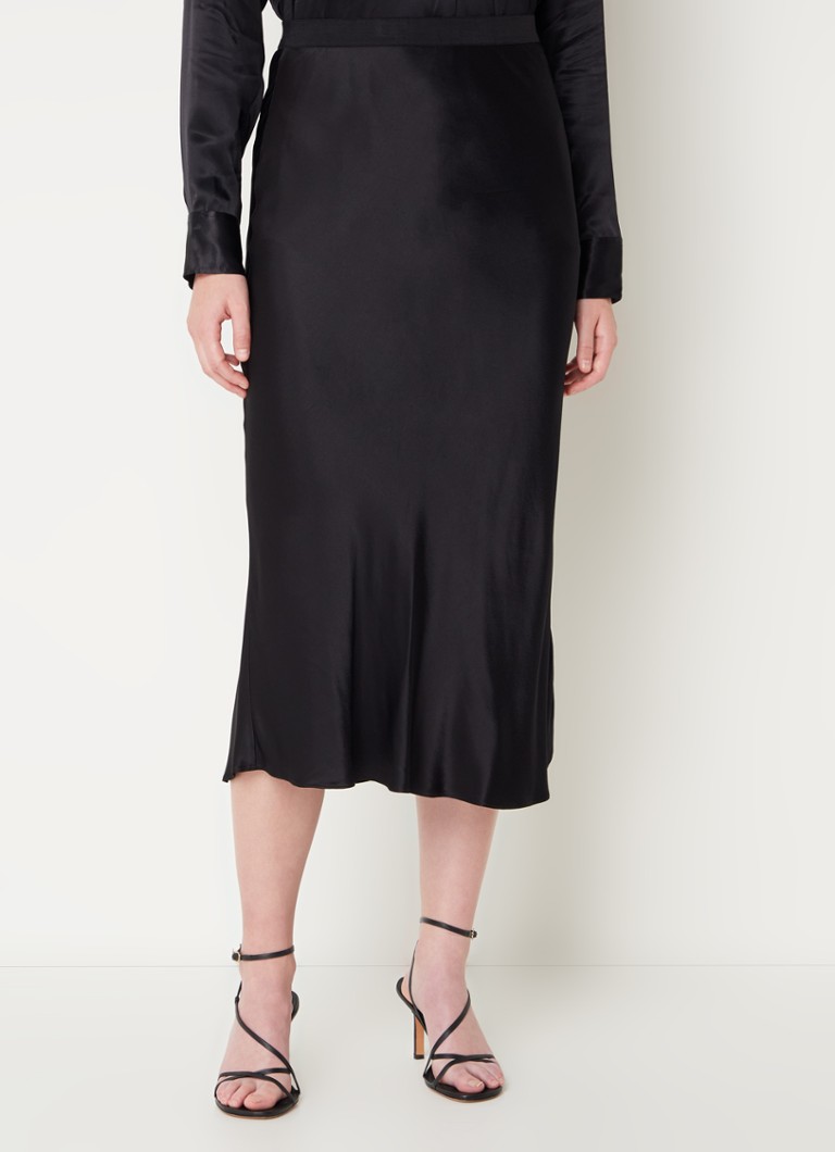 Rails Berlin midi rok van satijn • Zwart • de Bijenkorf