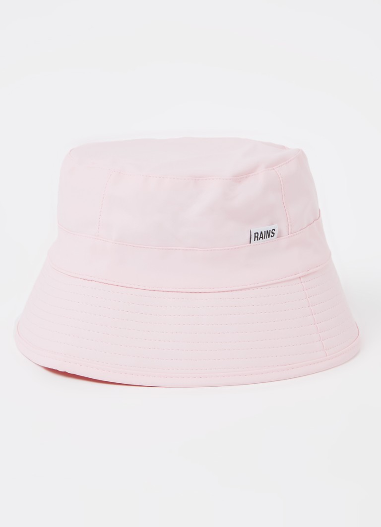 Rains Bucket hoed met logo • Roze • de Bijenkorf
