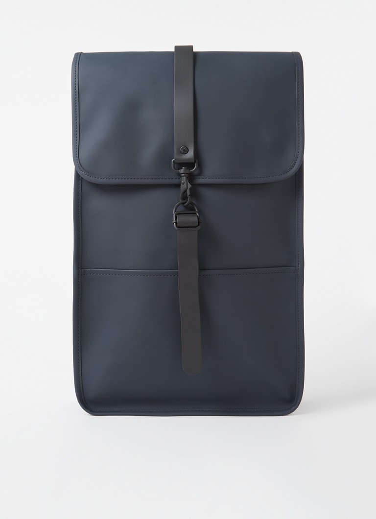 Rains Rugzak met 15 inch laptopvak en waterafstotende coating • Blauw ...