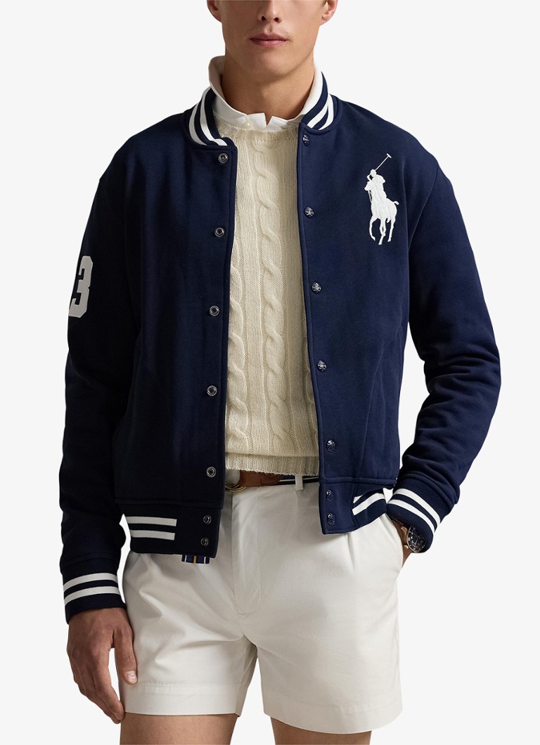 Ralph Lauren Baseball jack met logoborduring • Cruise Navy / Blauw • de ...