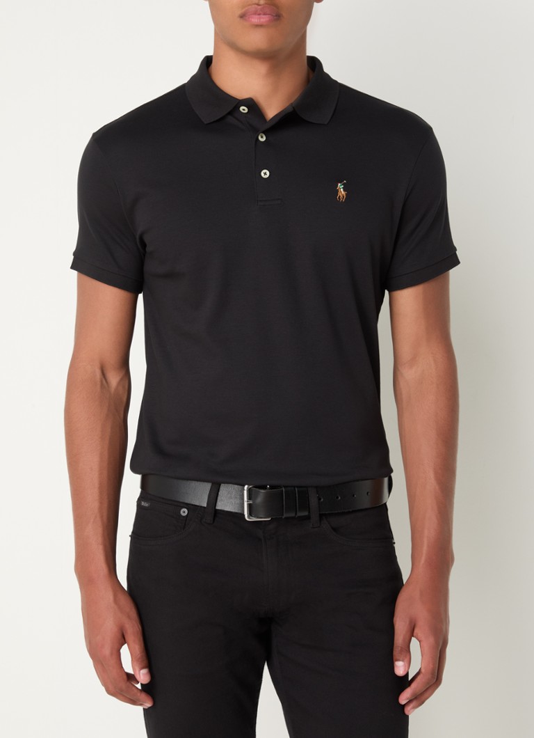 Ralph Lauren Custom slim fit polo met logo • Polo Black / Zwart • de Bijenkorf