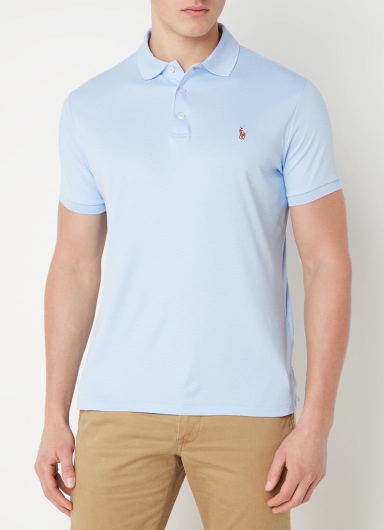 Ralph Lauren Custom slim fit polo met logo • Office Blue • de Bijenkorf
