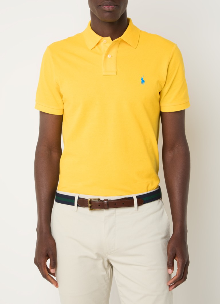 Ralph Lauren Custom slim fit polo van piqué katoen met logoborduring ...