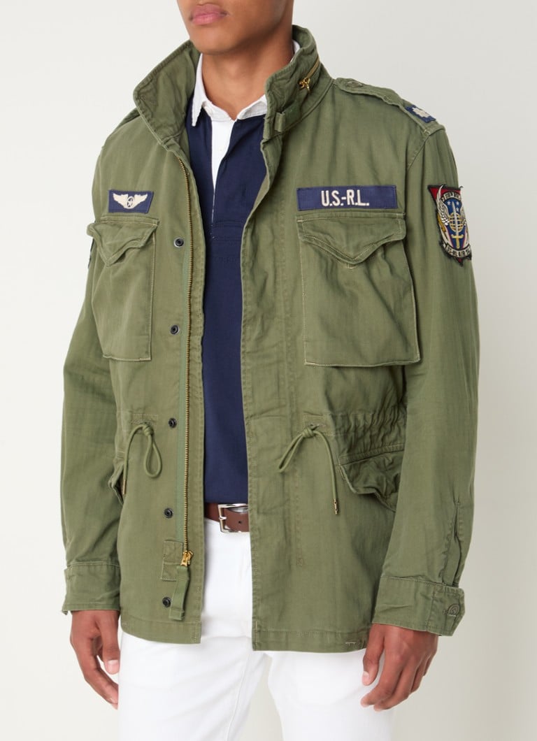 Ralph Lauren Field jack van denim met opbergbare capuchon • Soldier ...