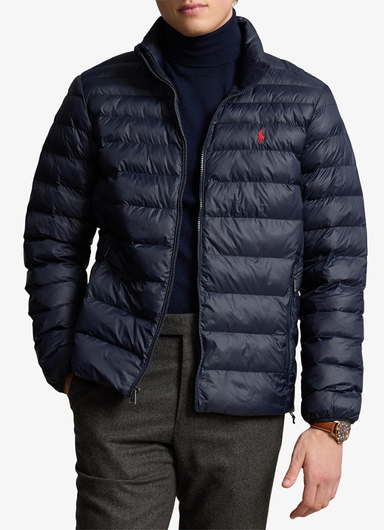 Ralph Lauren Gewatteerd jack met logoborduring en ritszakken ...