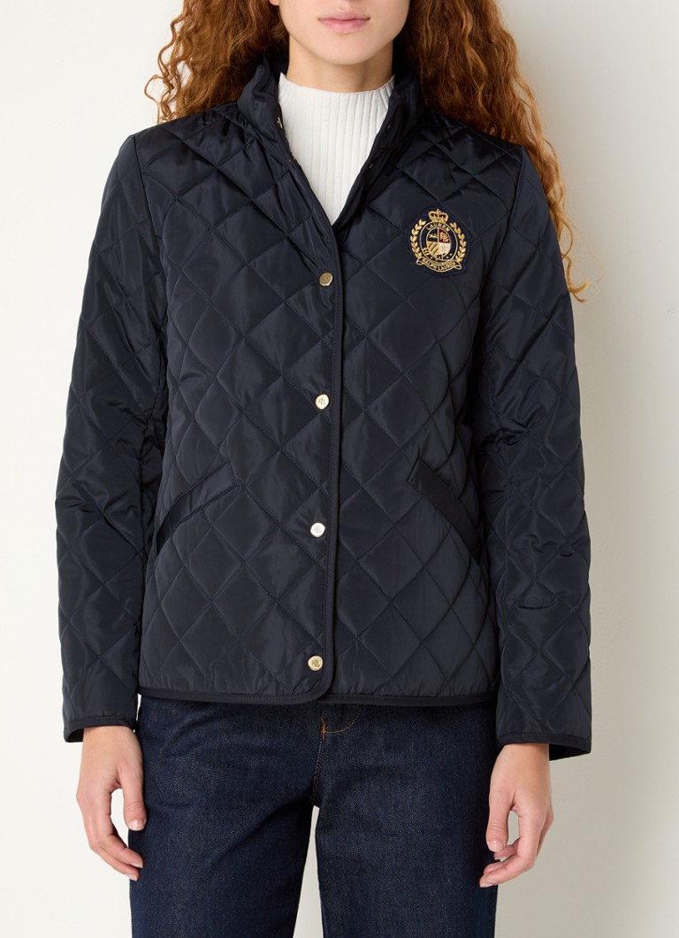 Ralph Lauren Gewatteerd jack met quiltpatroon en logoborduring ...
