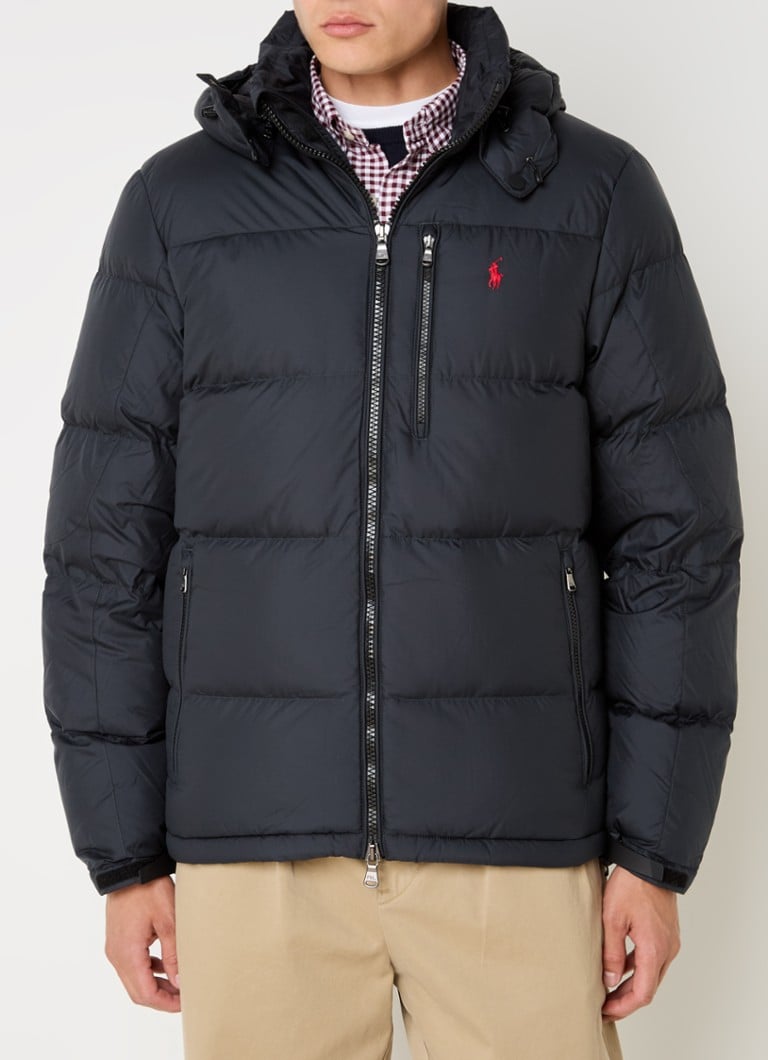Ralph Lauren Gorham puffer jack met donsvulling en capuchon • Zwart ...