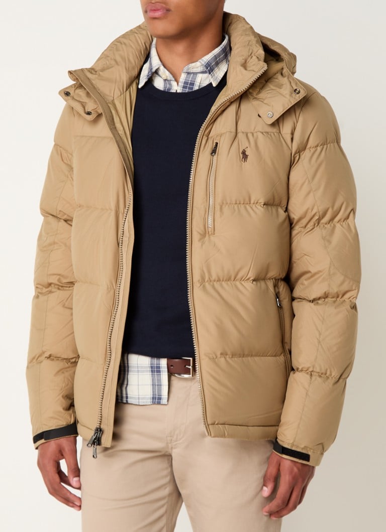 Ralph Lauren Gorham puffer jack met donsvulling en capuchon • Desert ...
