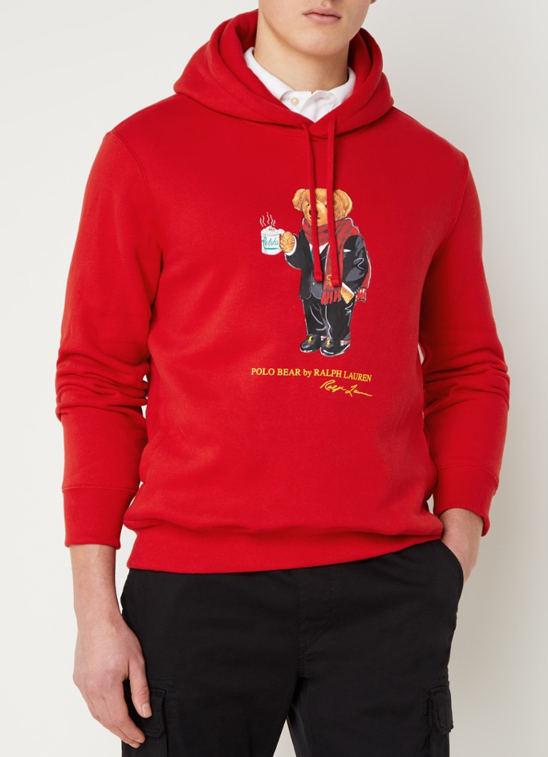 Ralph Lauren Hoodie van fleece met logoprint • Rl 2000 Red • de Bijenkorf