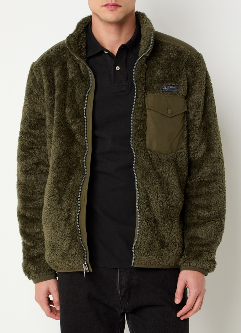 Ralph Lauren Jack van imitatiebont met borstzak • Armadillo / Groen ...